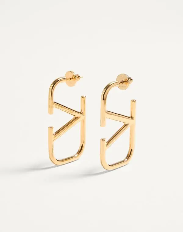 Valentino Garavani Vlogo Signature Metal Earrings - Gold