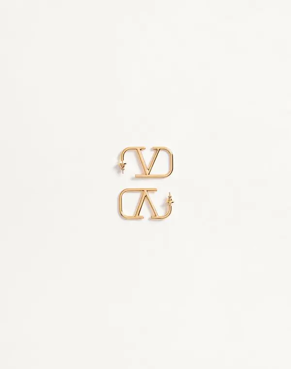 Valentino Garavani Vlogo Signature Metal Earrings - Gold