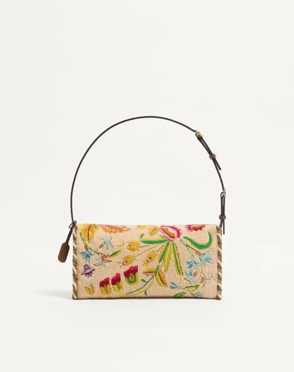 Valentino Garavani Devain Embroidered Shoulder Bag - Multicolour