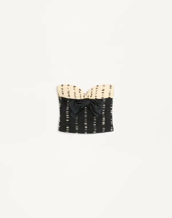 Valentino Garavani Plusdepois Print Chiffon Top - Black/birch