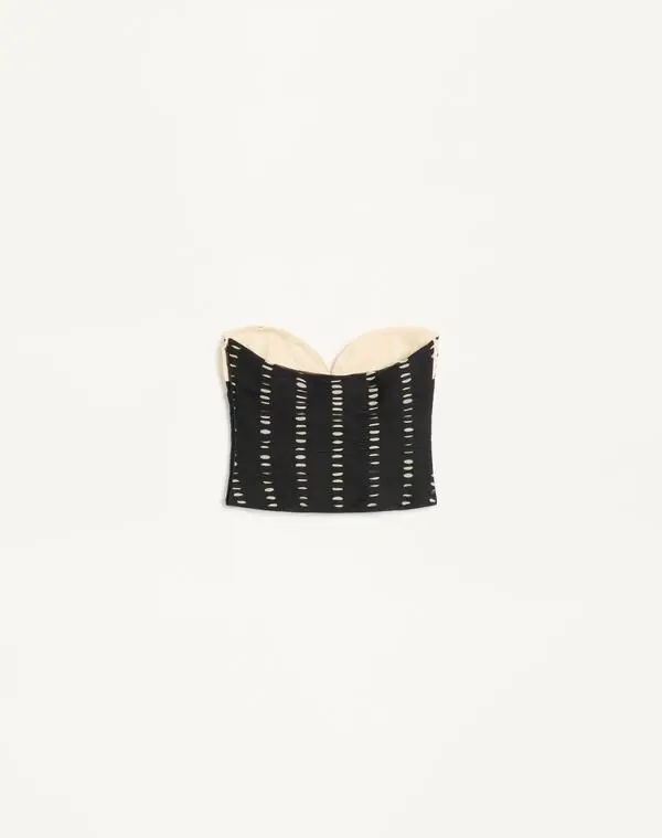 Valentino Garavani Plusdepois Print Chiffon Top - Black/birch