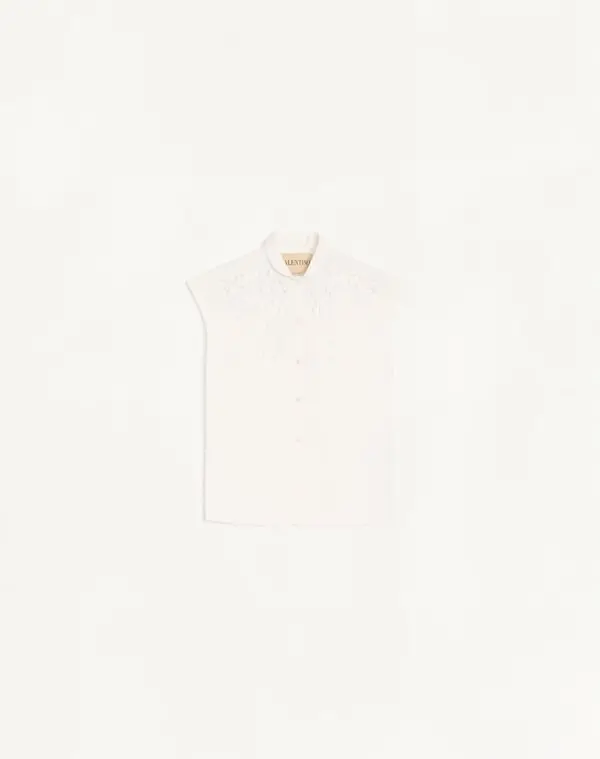 Valentino Garavani Embroidered Poplin Shirt - White