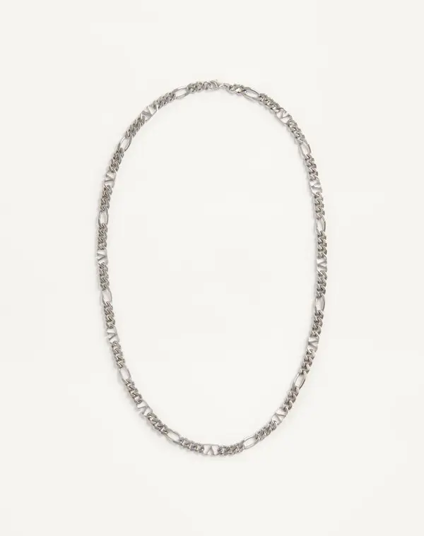 Valentino Garavani Vlogo Signature Metal Necklace - Palladium