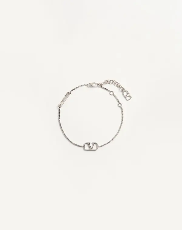 Valentino Garavani Vlogo Signature Metal Bracelet - Transparent