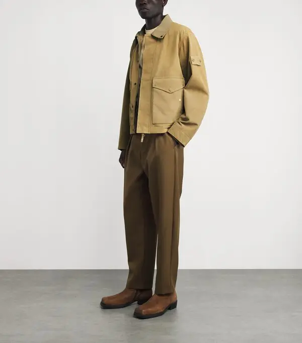 Stone Island Ghost Piece Split Leather Jacket