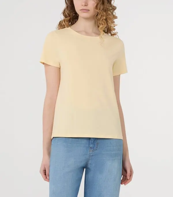 Max Mara Stretch-cotton T-shirt - Yellow