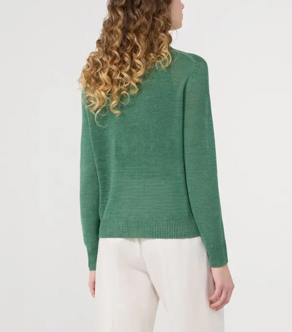 Max Mara Linen Crew-neck Sweater