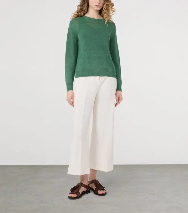 Max Mara Linen Crew-neck Sweater