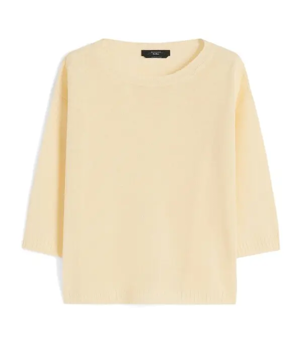 Max Mara Linen Cropped-sleeve Sweater