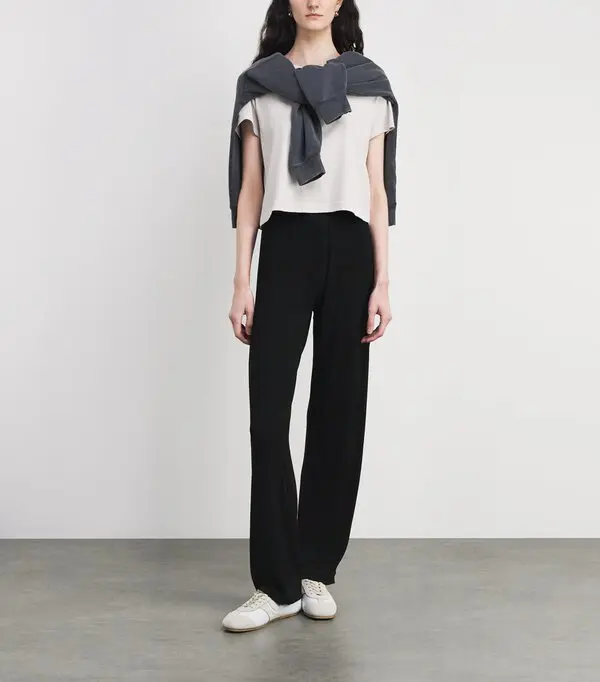 Eterne Cotton-modal Ribbed Sweatpants
