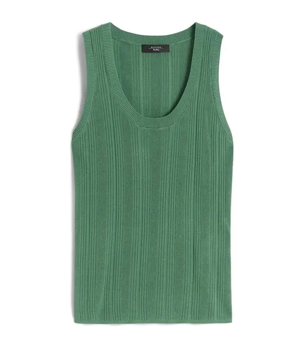 Max Mara Rib-knit Tank Top - Green