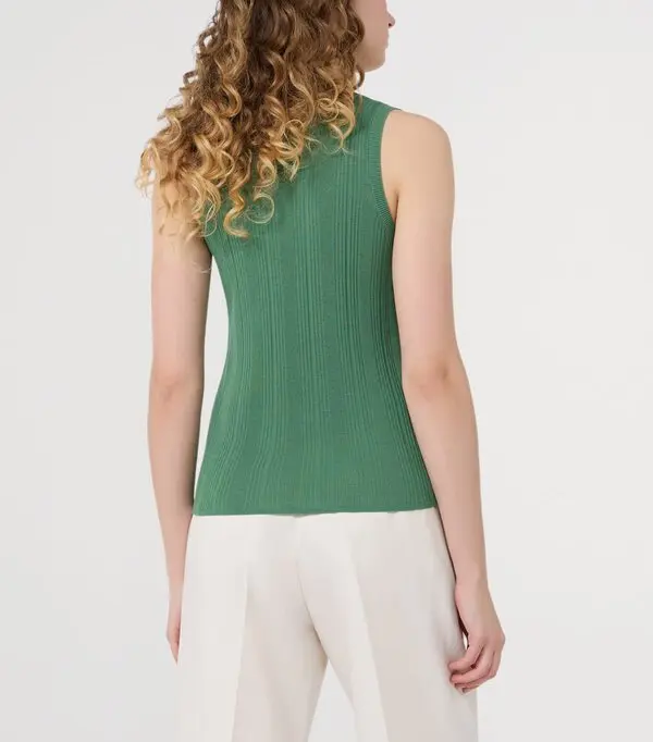 Max Mara Rib-knit Tank Top - Green