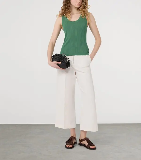 Max Mara Rib-knit Tank Top - Green
