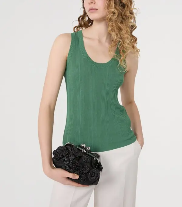 Max Mara Rib-knit Tank Top - Green