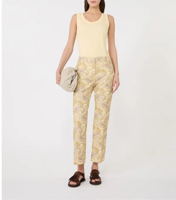 Max Mara Stretch-cotton Ribbed Tank Top - Yellow