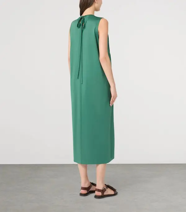 Max Mara Cotton Pleated Midi Dress