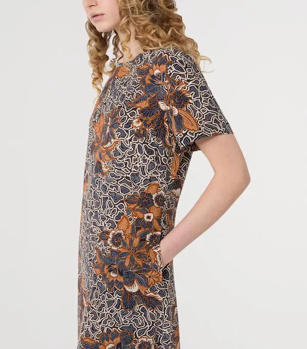 Max Mara Silk Crepe De Chine Midi Dress - Blue