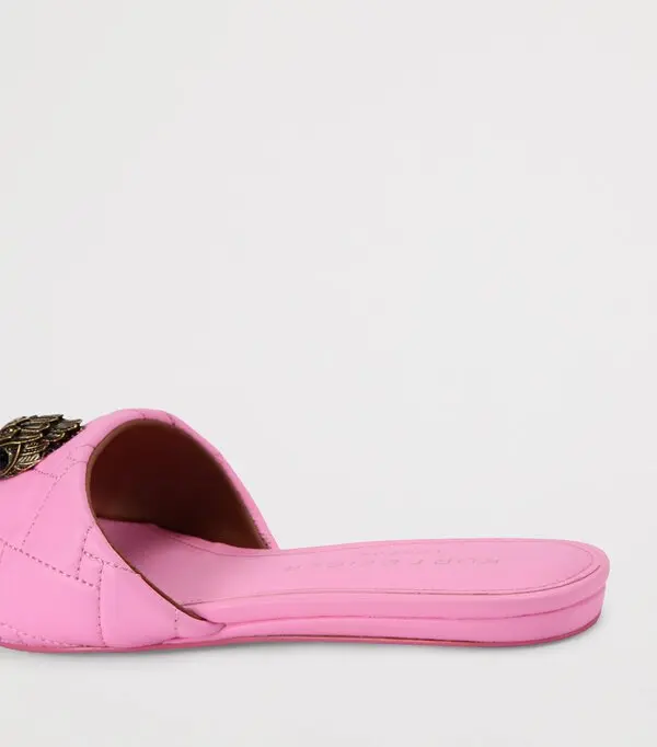 Kurt Geiger Leather Quilted Kensington Sandals - Pink