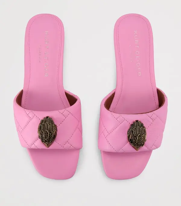 Kurt Geiger Leather Quilted Kensington Sandals - Pink