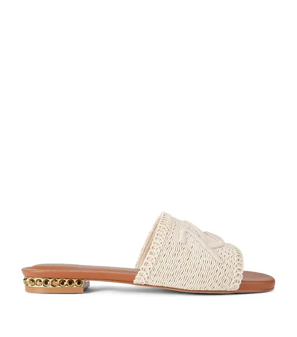 Kurt Geiger Woven Logo Sandals - Beige