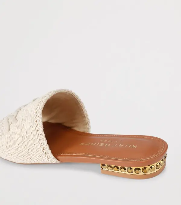 Kurt Geiger Woven Logo Sandals - Beige