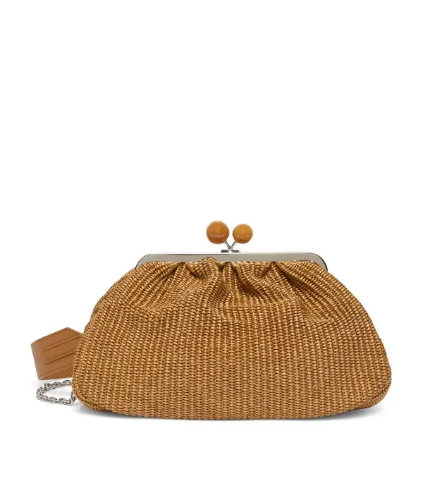 Max Mara Woven Pasticcino Clutch - Yellow