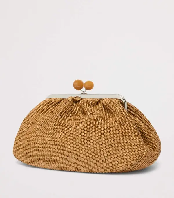 Max Mara Woven Pasticcino Clutch - Yellow