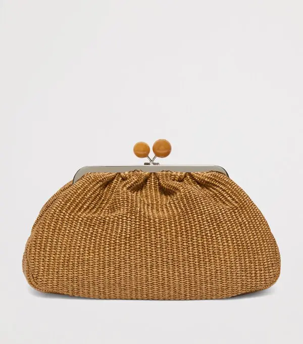 Max Mara Woven Pasticcino Clutch - Yellow
