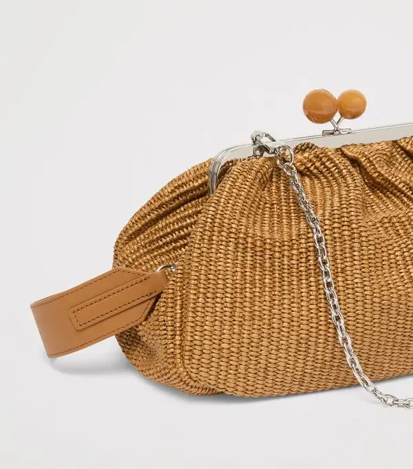 Max Mara Woven Pasticcino Clutch - Yellow