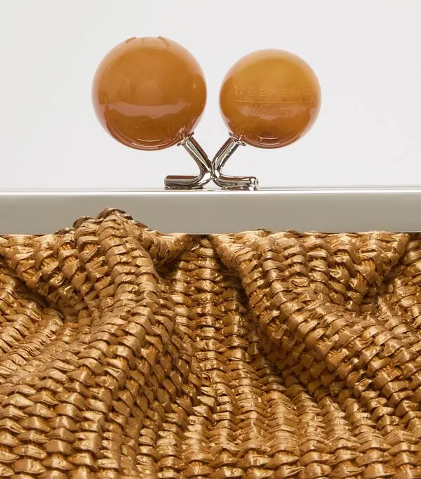 Max Mara Woven Pasticcino Clutch - Yellow