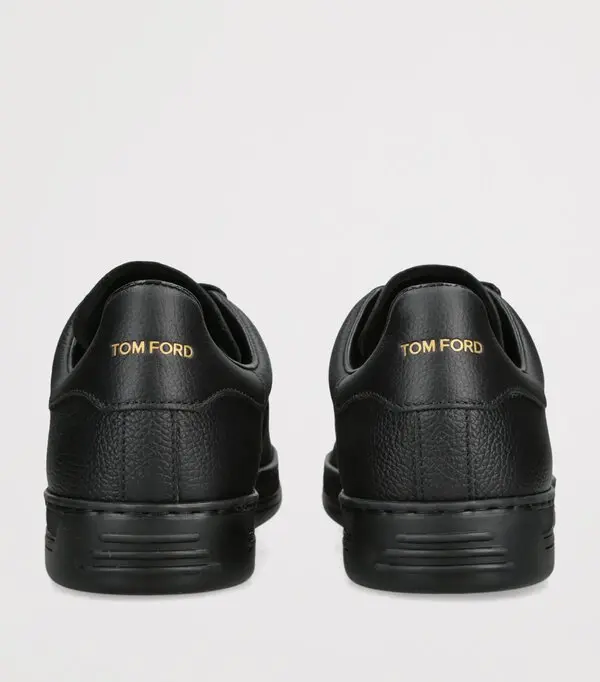 TOM FORD Leather Warwick Sneakers - Black