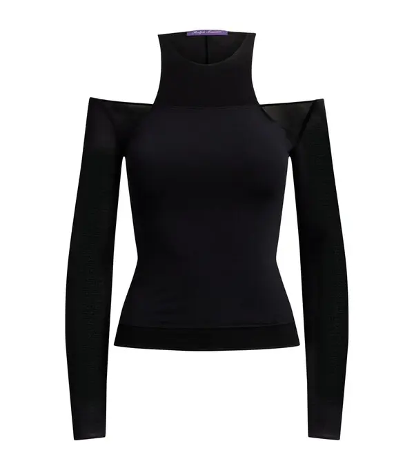 Ralph Lauren Mulberry Silk Layered Maxine Top