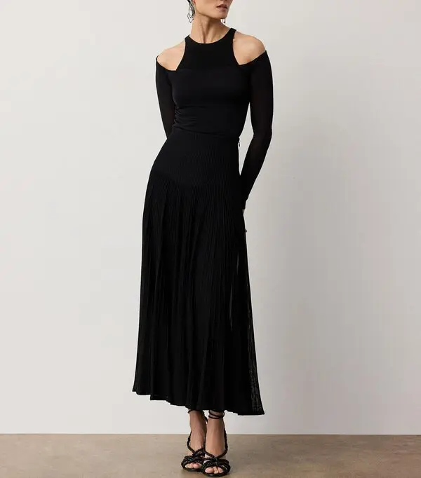 Ralph Lauren Mulberry Silk Layered Maxine Top