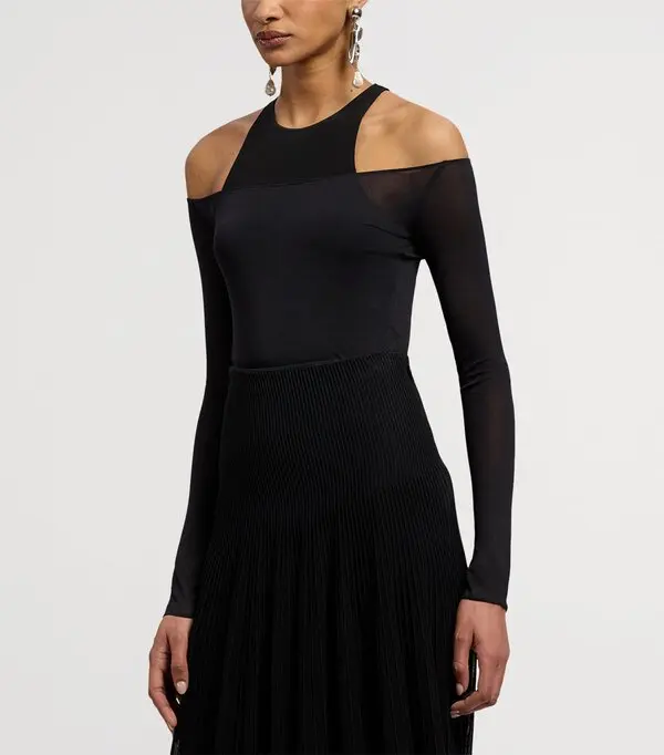 Ralph Lauren Mulberry Silk Layered Maxine Top