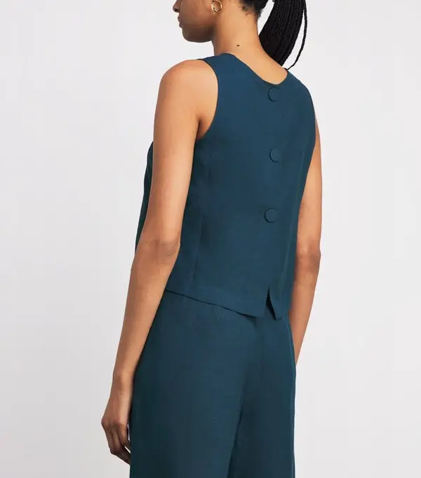 ERES Ravie Linen Sleeveless Blouse