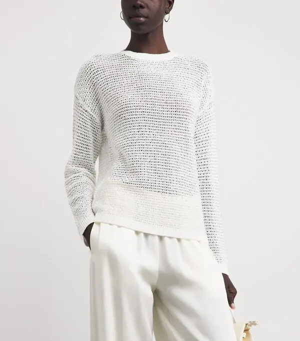 Fabiana Filippi Crochet Sequined Sweater