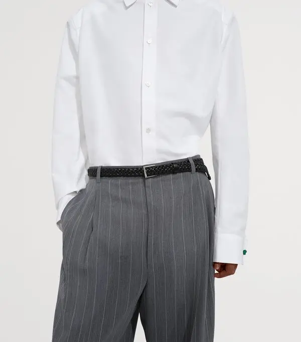Bottega Veneta Intreccio Leather Solo Belt