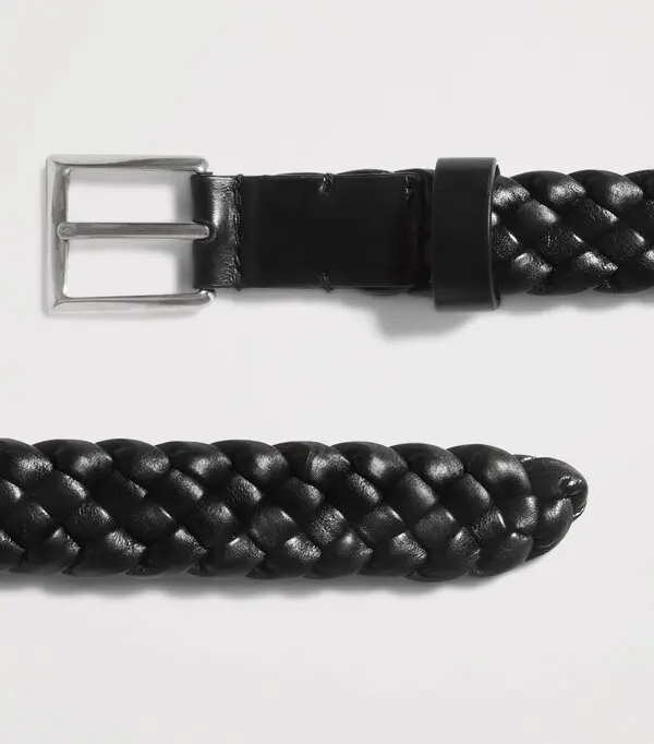 Bottega Veneta Intreccio Leather Solo Belt