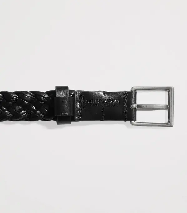Bottega Veneta Intreccio Leather Solo Belt