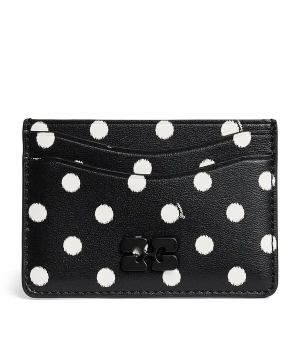 GANNI Polka-dot Card Holder - Black