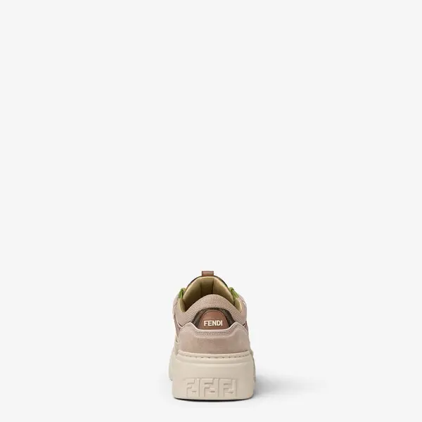 Fendi Force Lace-up Low-top Trainers - Beige