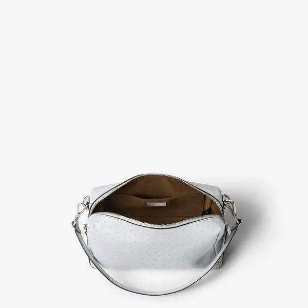 Fendi Lui Medium Ostrich Leather Bag - Grey