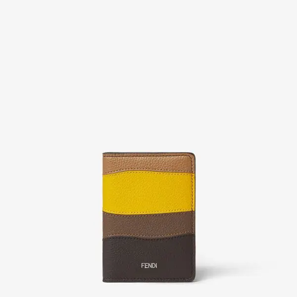 Fendi Colorblock Card Case - Brown