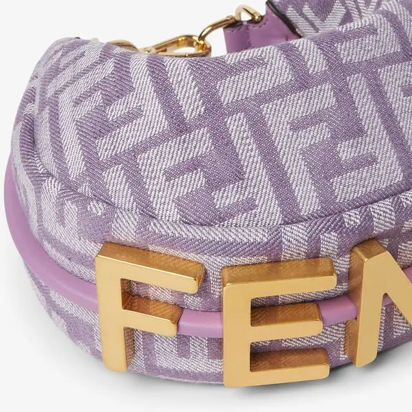 Fendi Fendigraphy Mini Hobo Bag - Purple