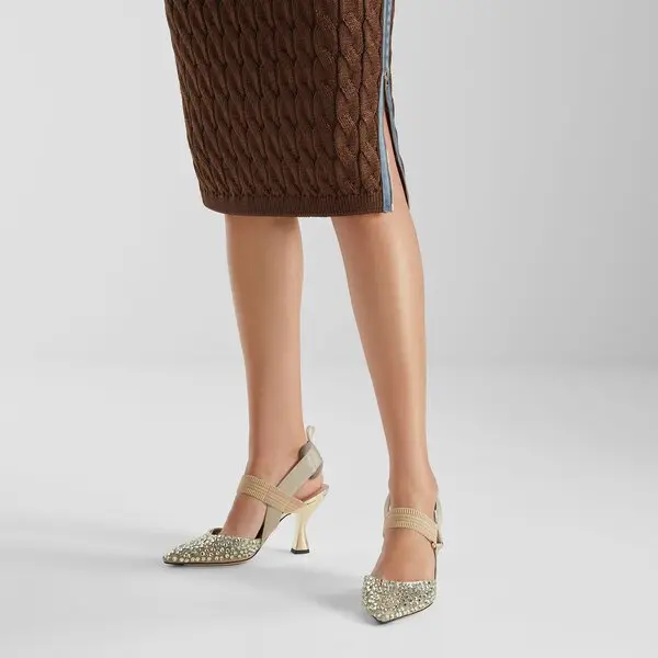 Fendi Colibrì Crystal Slingbacks