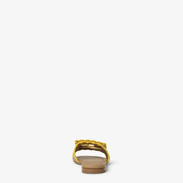 Fendi Baguette Nappa Leather Slides