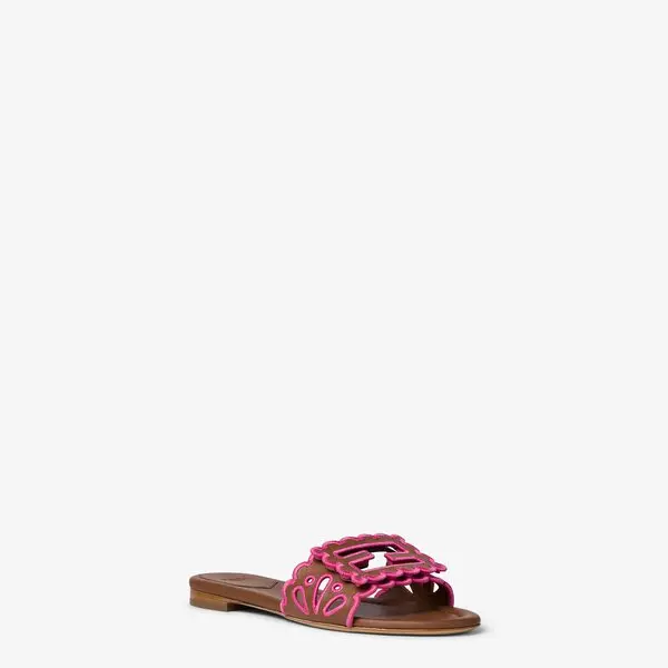 Fendi Baguette Nappa Leather Slides