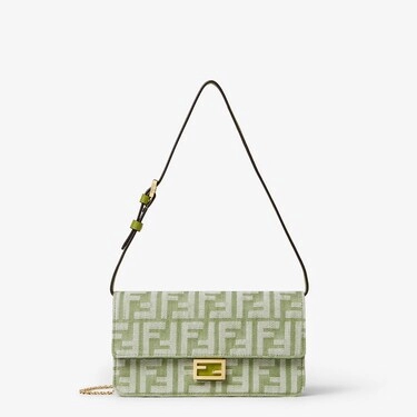 Fendi Wallet On Chain Baguette - Green