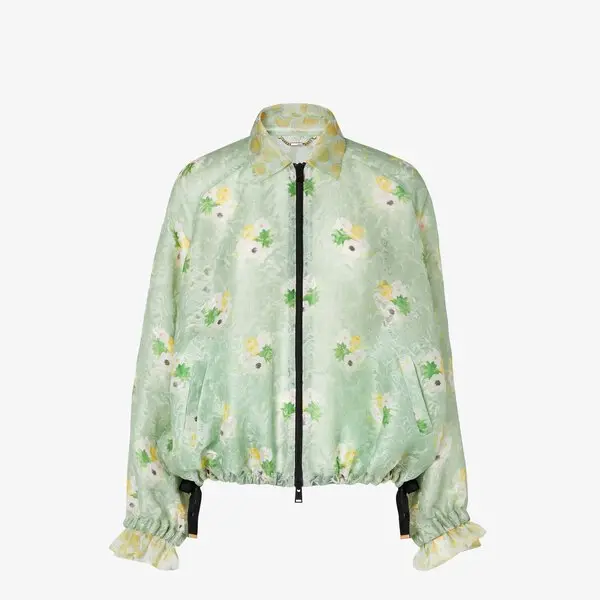 Fendi Bouquet Organza Lace Blouson - Green