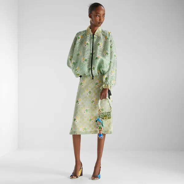 Fendi Bouquet Organza Lace Blouson
